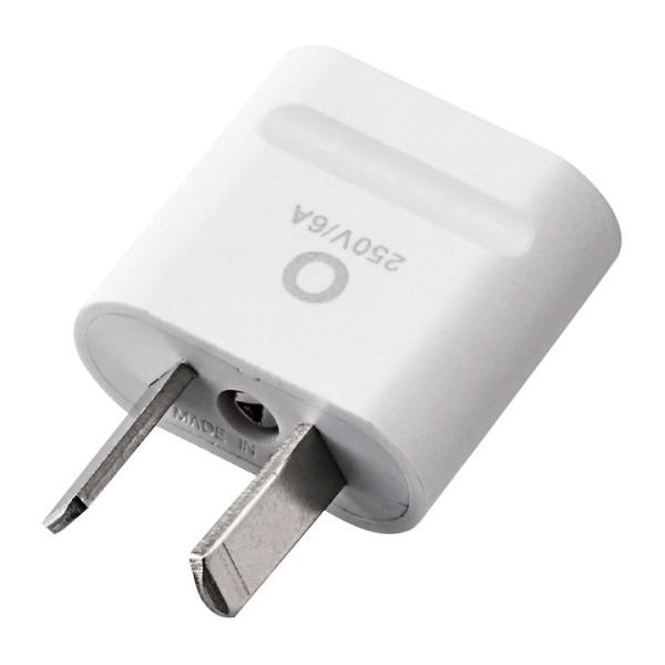 THPAOWH         海外のOタイプのコンセントを日本の形状に変換できる、二重の安全設計を採用した変換プラグ。