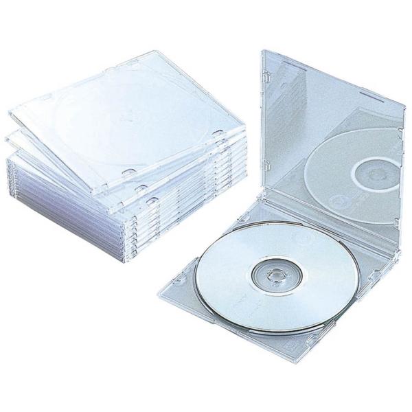CCDJSCS10CR     厚さ約5mmのスリムタイプ。コンパクトに収納できるスリムタイプのBlu-ray/DVD/CDケース。10パック ※ディスクは付属しません