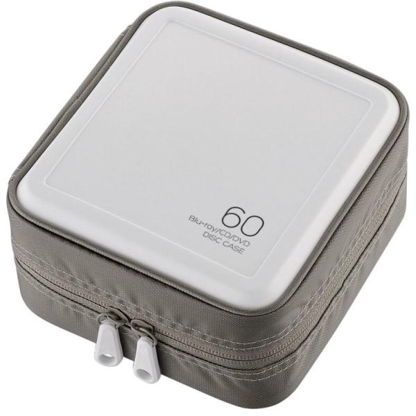 CCDHB60WH       きめが細かい不織布を使用した、60枚Discが収納可能なBlu-ray/CD/DVD対応ファスナーケース。