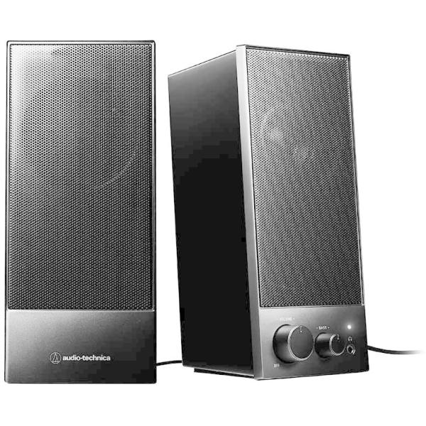 ATSP105         USBデジタル接続で、手軽に高音質再生。低音の量感も調整できるパーソナルスピーカー