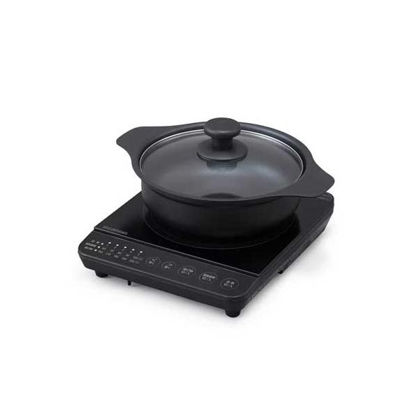 IHKPT39220      加熱料理から揚げ物まで多用途に使えるIHコンロと軽くて丈夫な鍋がセットのIHコンロ鍋セットです。