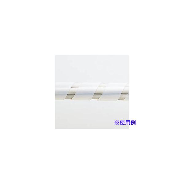 CASP12W5        巻き付けるだけで、ケーブルすっきり。スパイラルタイプのケーブルタイ。内寸12mm・長さ5m、ホワイト。