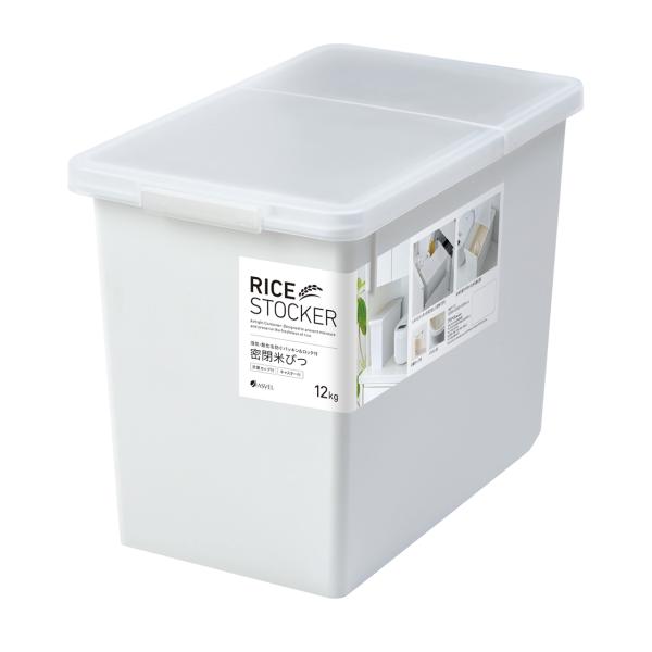 751493          米櫃 お米 保存 米入れ 10キロ 計量カップ付き コロ付き