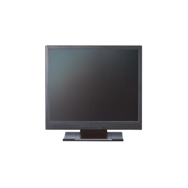 CV732PJB        ブラック。17型タッチパネル液晶モニター。5線式抵抗膜方式タッチパネル。タッチ通信。メーカーロゴなしデザイン