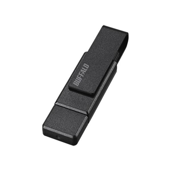 RUF3-ACR128G-BK USB3.2(Gen1)対応 Type-AC両対応 回転式USBメモリー