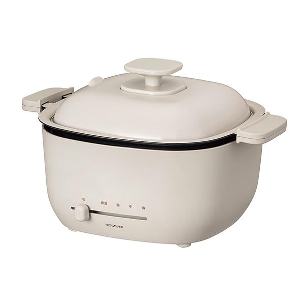 炒める・焼く・煮る・ゆでるがこれ１台で。 KHP0651C        調理から片付けまでこれ１台。食器にもなるわたし専用ミニグリル鍋。