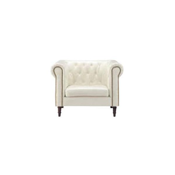 メーカー直送 同梱不可 カード決済のみ対応 沖縄・北海道・離島お届け並びに時間指定不可 GS339WH         【組立家具】イギリスの伝統的なチェスターフィールド風デザインソファ！