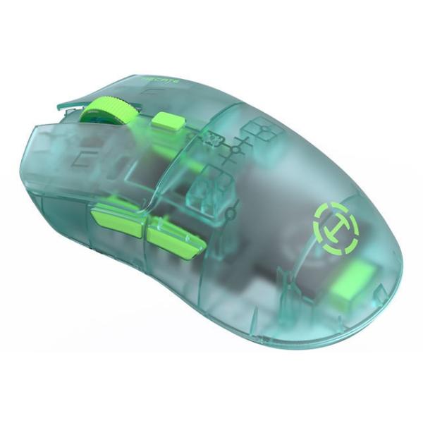 EDG3MPROTPG     クリアグリーン。有線・Bluetooth・2.4GHzの３つの接続モードに対応。クリック音の有無が設定できるワイヤレスゲーミングマウス。