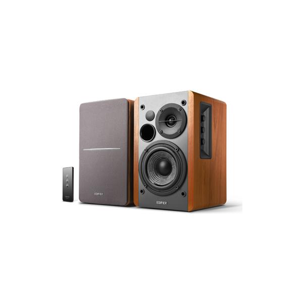EDR1280TB       美しい木目のデザインと迫力あるマルチメディアスピーカー。迫力の42W。便利なリモコン付き
