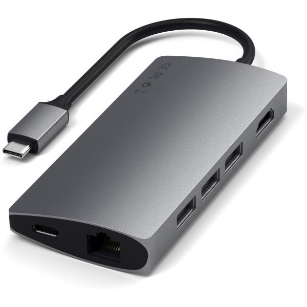 PSTTCMA2M       USB-Cマルチポートアダプター4K with イーサーネット V2 スペースグレイ  PST-TCMA2M