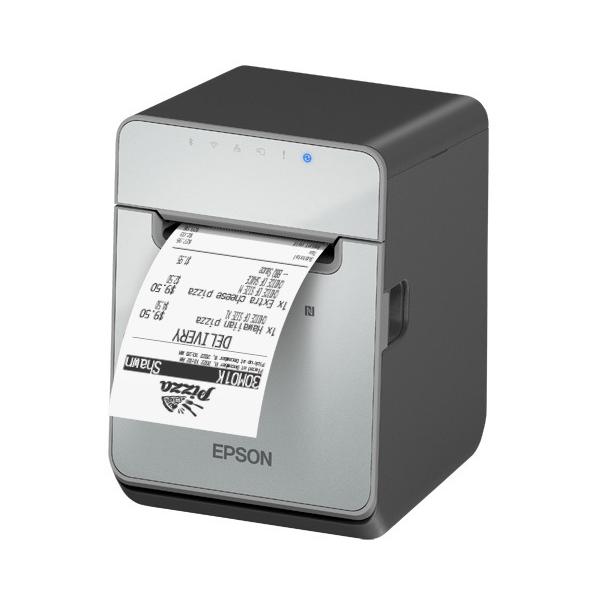 TML100B         ブラック。台紙無しラベル対応プリンターが新登場。フードデリバリーなど飲食業の強い味方。台紙ごみの削減で環境配慮を実現します。