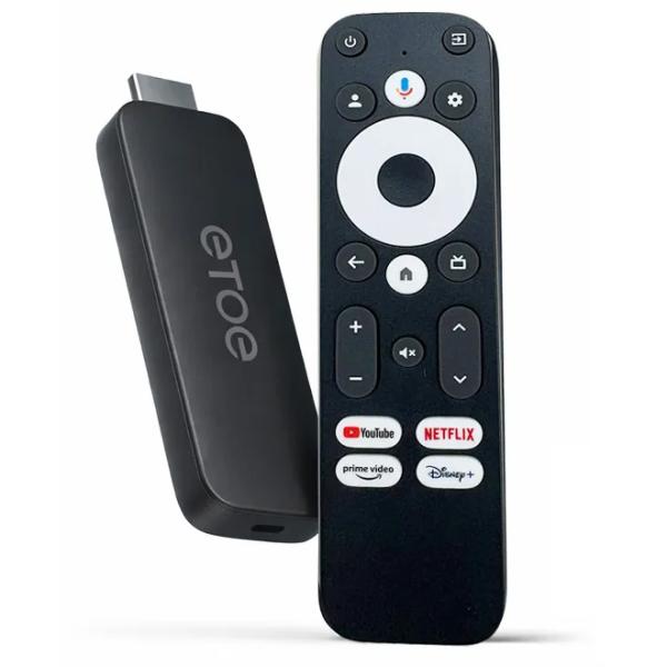 PrimeVideo YouTube Netflix U-NEXT TVer ABEMA DAZN T2STICK D2861   「Google TV」を搭載したHDMIストリーミングスティック