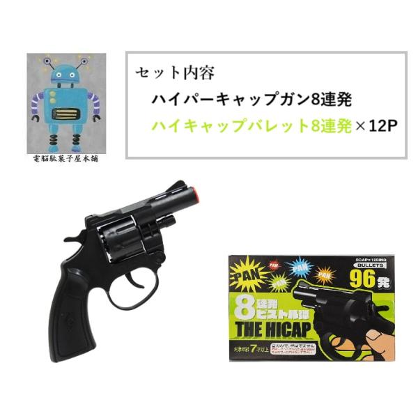 ご覧いただきありがとうございます。中折れ式で八連カネキャップを装填すると火薬音を出すてっぽうです。懐かしい昭和のオモチャです。昔、神社の境内とかで子供達が遊んでいました。玉は出ません。火薬音だけです。■商品内容  ８連キャップガン×１  カ...