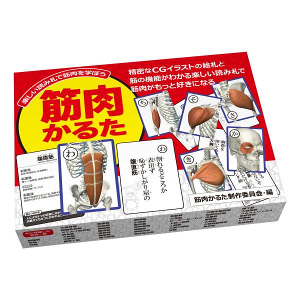 こちらの商品はアウトレット商品です。外箱のシュリンクの一部が破れておりますが、中身（カード）にキズはございません美品をご希望の方は、通常商品からご注文下さい。筋肉がついに「かるた」になりました。４５枚の絵札にそれぞれCGイラストの筋肉がデザ...