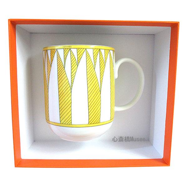 ≪ 新品 ≫ HERMES エルメス ソレイユ ドゥ エルメス シリーズ マグカップ 300ml  No.２  イエロー ホワイト HERMES Magu Soleil d’Herms mug n°2 Yello 箱 リボン ショッパー ラ...