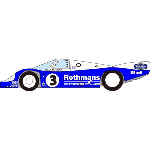 1/24ポルシェ956‘83ル・マンデカールです。青はグンゼのC80コバルトブルーに合わせてあります。