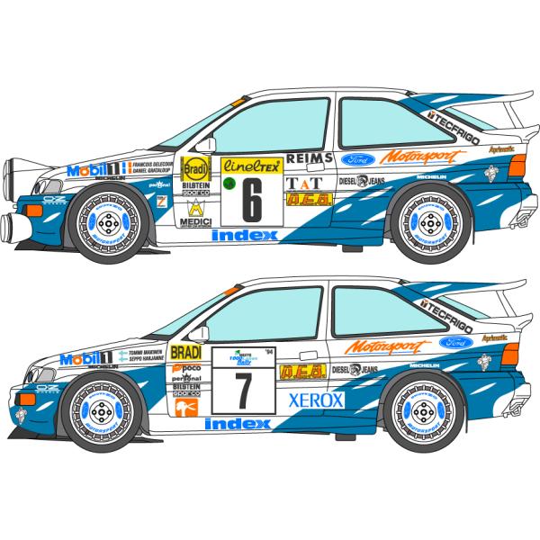 トミ・マキネンの初優勝した1000湖仕様にするデカールです。ワークスシートを獲得出来ずスポット参戦した母国フィンランドでタイトル争いをするオリオール,サインツから逃げ切り見事初優勝。開幕戦で優勝したデルクールのモンテカルロ仕様も製作出来ます...