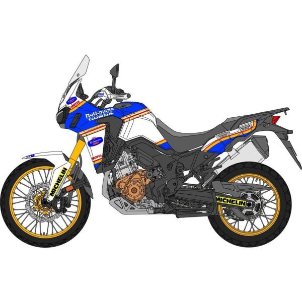 1/6ホンダCRF1000Lロスマンズデカールです。デカールのみです。NRX750をイメージして作られたロスマンズ仕様のデカールです。