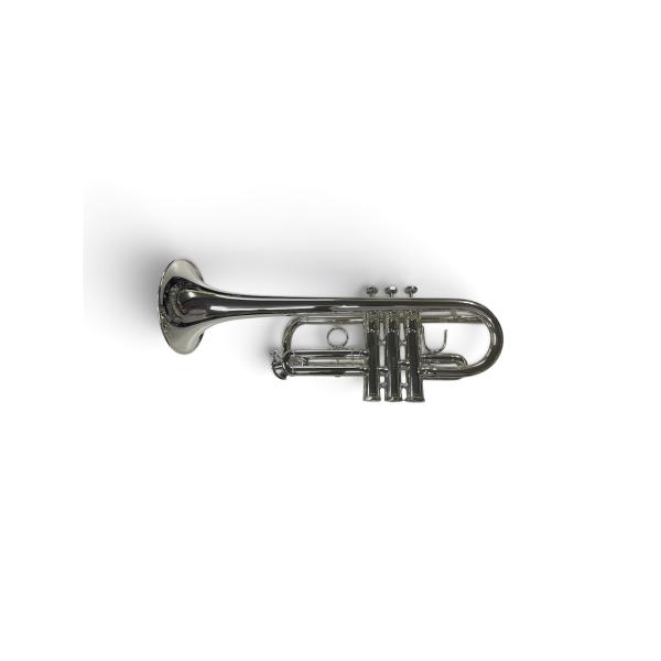 Ebトランペット（銀メッキ仕上げ）・ベルサイズ：123mm・ボアサイズ：11.8mm・ピストン：ステンレススチール製・仕上げ：銀メッキ・ケース：標準ブラック フォームボディケース付属