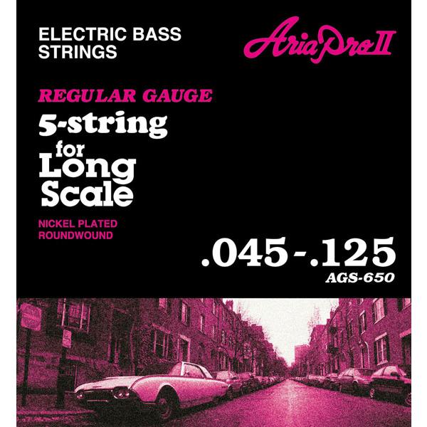 5弦エレキベース弦・セットロングスケール用ゲージ :045,065,080,100,125