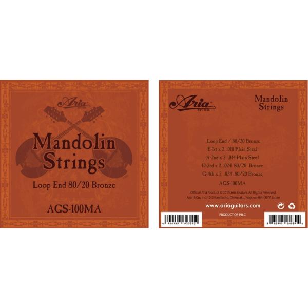 マンドリン用80/20ブロンズワウンド弦。ループエンド仕様。ゲージ : .010 x 2 / .014 x 2 / .024W x 2 / .034W x 2※ゆうパケットで発送致します。配達日時の指定はできません。