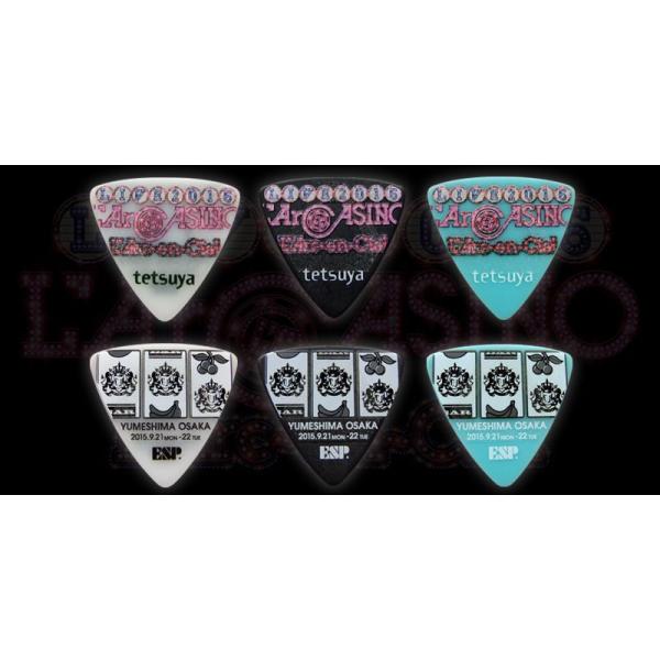 L'Arc-en-Ciel (ラルクアンシエル) tetsuyaオリジナルピックLIVE 2015 L'ArCASINOバージョン3カラーバリエーション (ホワイト、ブラック、スカイブルー)各2枚の6枚セットです。※【メール便送料無料】時間...