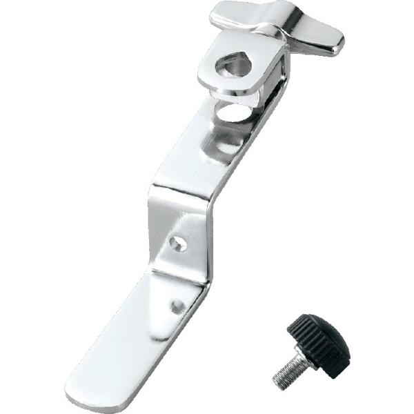 TAMA Rhythm Watch RW200の専用ホルダー。Z字型のプレートに付属のマウントスクリューを使ってRW200本体に取り付け、カウベル等と同じようにLロッドやタムアタッチメントなどを使って、ドラムセットに組み込むことが出来ます。...