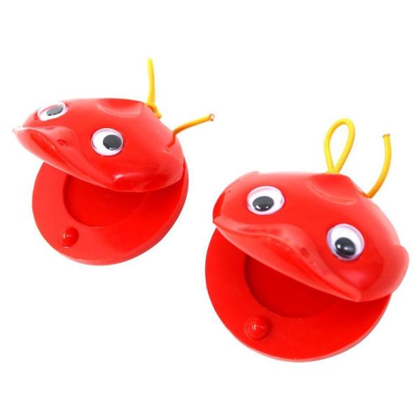 とってもキュートなアニマルデザインカスタネット。リズムにあわせて口をパクパクと開閉して演奏すると“カンッカンッ”という軽快な音を刻みます。軽量なプラスチック製なので、お子様でも簡単に演奏をお楽しみいただけます。演奏中のキョロキョロと両目が動...