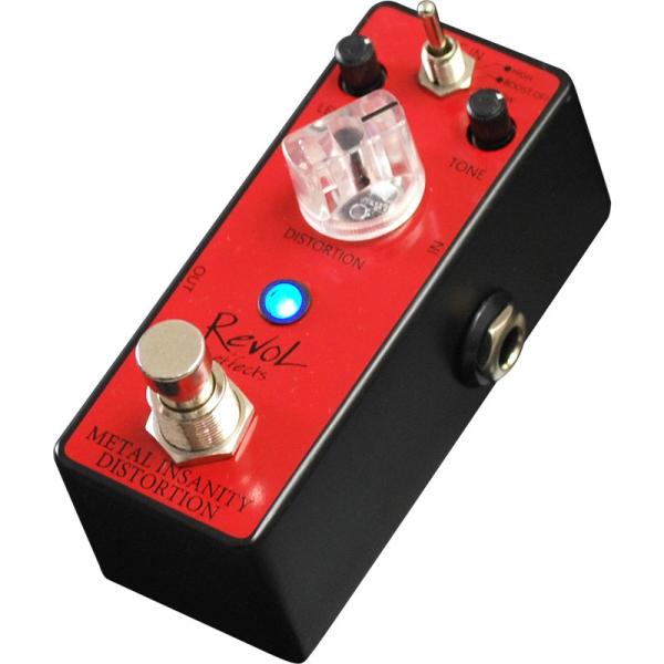 RevoL e?ects METAL INSANITY DISTORTION EMD-01は、ヘビィメタルサウンドを奏でるための、強力なハイゲインディストーションペダルです。高音域をよりブーストし、強靭な歪みを作り出すための2種類のモードを...