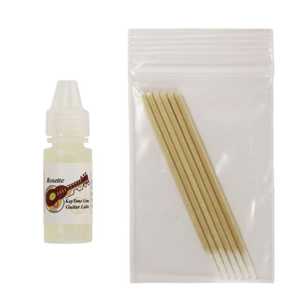 KeyTone Line Guitar Lubricantキートーンライン潤滑油は、糸巻きの歯車や、ナット、サドルの表面のお手入れに最適な粘度で 作られています。無色、無臭で長期間の保存も可能です。ボトルから直接、また、特に狭い場所に塗布す...