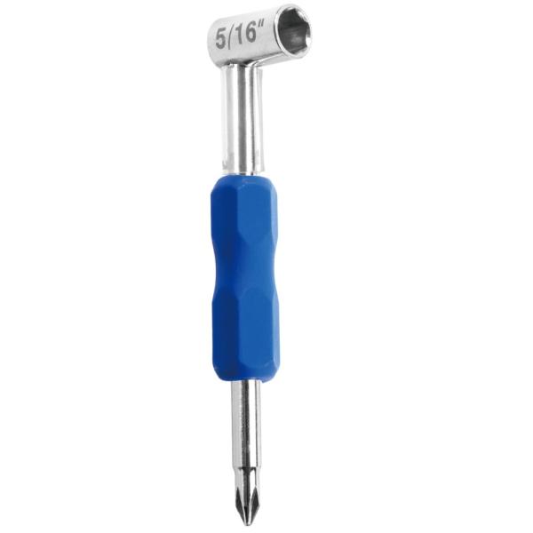 5/16インチ(約8mm）径のトラスロッドレンチです。強固なカーボンスチールのシャフトにマグネット式のドライバーを装備。人間工学に基づく握りやすく滑りにくいグリップで快適な作業が可能です。トラスロッドを回した際ヘッドをキズ付けないように保護...