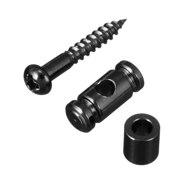 <ギターパーツ　ストリングガイド>ストリングリテイナー ギター用円筒型 / 5mmスペーサーフィニッシュ:ブラックビス付 ＊レターパックでの発送となります。