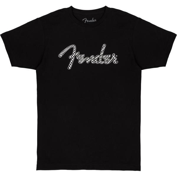 <Tシャツ> 大胆な波模様のチェッカーデザインをあしらったスパゲッティロゴTシャツ。柔らかな紡績コットン100%のウェイビーチェッカーデザインのTシャツは、友人との集まりでも、バンドの練習でも、自分のスタイルをさりげなく演出して...