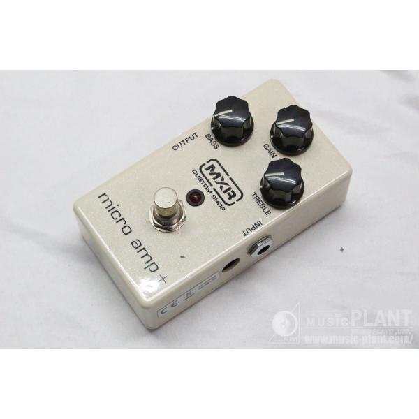 <エフェクター　ブースター> MXR M233 micro amp+ 中古にて入荷です!BASS / TREBLEのコントロールが加わったことで、より繊細で柔軟なトーン調整機能とノイズ低減を実現。ペダルボードに収まりやすいコンパ...