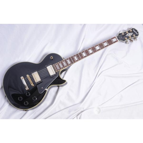 <エレキギター> Epiphone Original Les Paulシリーズ Les Paul Custom Ebony 中古にて入荷です!使用に伴う傷等はございます。2004年製。韓国製。トラスロッド良好。フレット残り7割。...