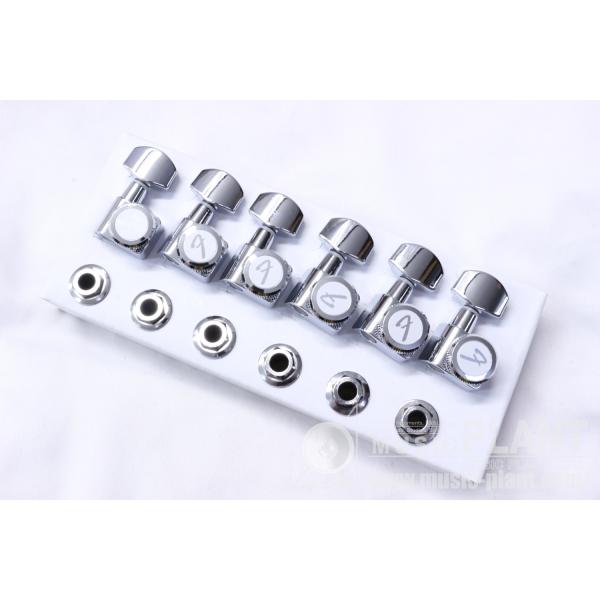 <ギターパーツ　ペグ> Fender Tuning Machinesシリーズ Locking Stratocaster/Telecaster Tuning Machines (Polished Chrome) (6) 中古にて入...