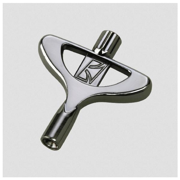 <ドラムチューニングキー>手に馴染む設計のドラム用チューニングキー。上端の突起をつまんで回せば効率よくテンションボルトを回すことが可能です。ブラックニッケルメッキ仕様。＊レターパックでの商品発送となります。