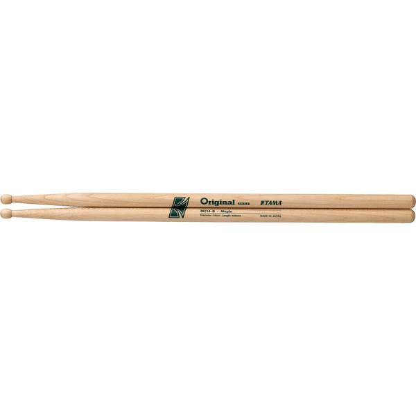 <ドラムスティック> 14×406mmメイプル材軽量で豊かな表現力を発揮するメイプルスティック。シンバルレガートの繊細なニュアンスを美しく引き出します。最もオーソドックスな円筒形のチップ。打点による音のバラつきが少なく、ビギナー...