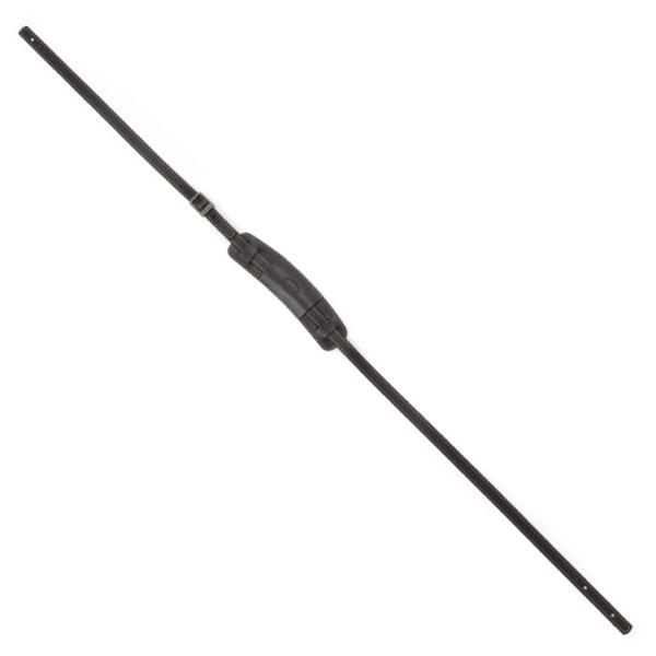 <ギターストラップ> シンメトリーなシェイプのステッチ入りレトロスタイル・ストラップ。ステッチ入りモデル。長さ調節範囲:124〜138cm(エンドピン穴間を計測)＊レターパックプラスでの発送となります。