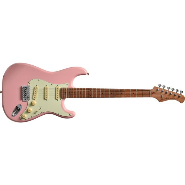 <エレキギター> 初心者にも優しいストラトキャスタータイプのギターです。なんとエントリーモデルながらローステッドメイプルが採用されています。ローステッドメイプルとはメイプルを高温で加熱処理して材の中の水分や油分を揮発させることに...