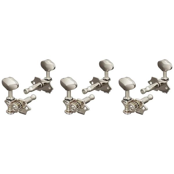 国内外から優れた楽器パーツを集めリペアや製作の現場からも高い評価を受けているSCUD<スカッド>パーツです。オープンギアギター用ペグ、ニッケル、3+3ブッシュ・ビス付＜ご注意＞SCUDパーツは楽器本体への追加加工なしで取り付けが...