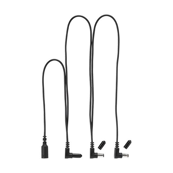 ＜商品仕様＞・3分配のDC電源分配ケーブル・省スペース配線が可能なL形状プラグ・20AWGゲージの芯線・各端子を保護するキャップ付き