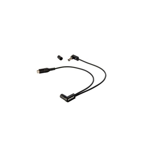 コンパクトなDC パワーサプライ用スプリットケーブル。機器側端子には電極を保護するスルーブが付属し、未使用時の不用意な電極のショートなどを防ぎます。