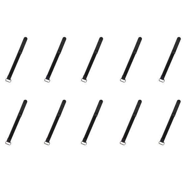 ケーブルを簡単に固定するためのマジック・テープのケーブルタイ。10本セットです。・マジック・テープ・金属製リング・10本入り