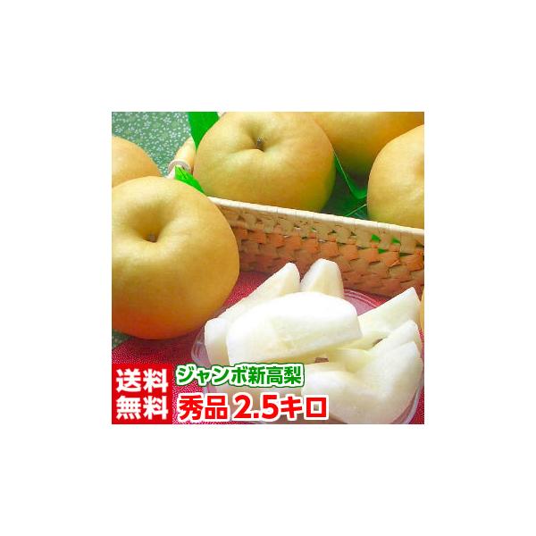 ■商品内容：愛知県・新潟県産 大玉 新高梨秀品2.5kg（4〜5個）■送料について：送料無料（北海道・沖縄は別途1,000円）■配送期間：10月2日前後〜10月24日頃まで----------------------------------...