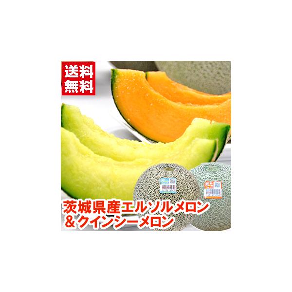 ●商品内容：茨城県産 エルソルメロン＆クインシーメロン秀品4Lサイズ3個●エルソルメロンについて新品種の『エルソルメロン』は、豊かな甘みと、さわやかな後味が特徴です。果肉は、高級感のある黄緑色で、肉質は肉厚で良好です。『エルソルメロン』はス...
