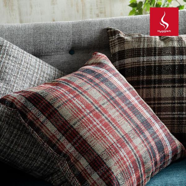 クッション（カバー+中材セット）-----------------Madras <マドラス>Cusion / Hyggist- Size55 × 55cm（厚み約20cm）- ColorRed / Brown / Gray◆その...