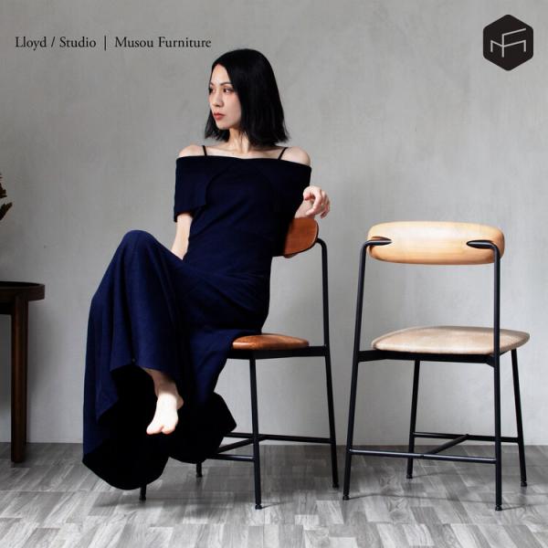 Lloyd / StudioPivot Studio Chair / Musou Furniture- SizeW46 D50 H80（cm）座面高 / 46（cm）背高さ / 35（cm）脚バー位置高さ / 14.5（cm）座面 / W4...