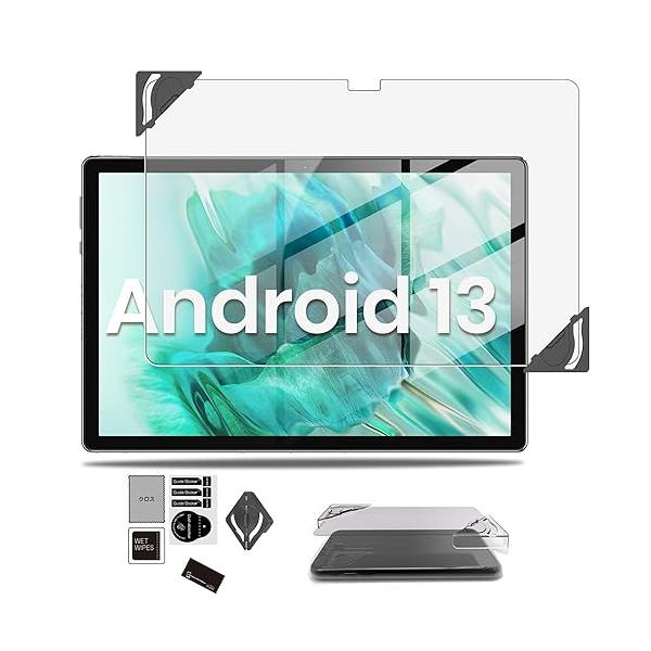 対応機種TPZ タブレット 10インチ用 のデザインでスクリーンを保護します。強化ガラスフィルム×1,取り付けフレーム×1,ウェットコットンワイプ×1,クリーニングクロス×1,塵取りシール×1。貼り付け簡単フィルムがキレイに貼れる専用ガイド...