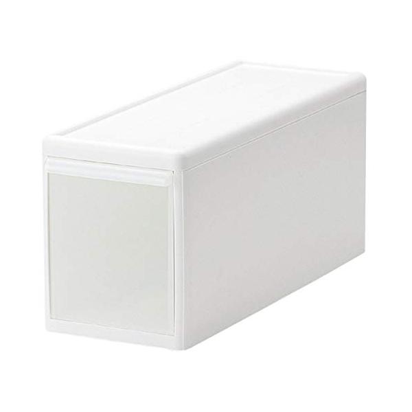 本体サイズ:約幅17x奥46.5x高21.5cm内寸:約幅13x奥43.4x高16.4cm重量:約1,370g耐荷重:5.0kg/引出し 2.6kg/天板素材・材質:ポリプロピレン原産国:日本幅34cmの引き出しタイプ収納目安:CD/約40...